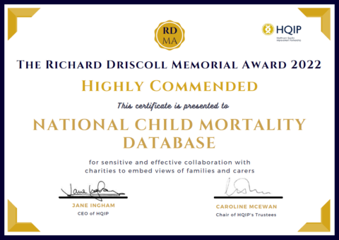NCMD receives Richard Driscoll Commendation