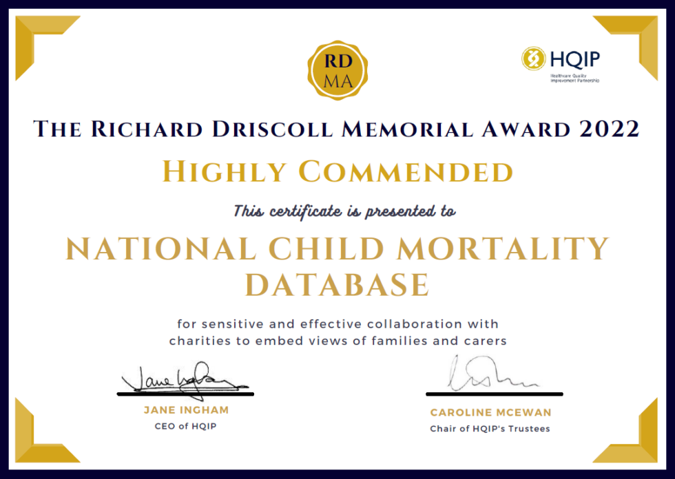 NCMD receives Richard Driscoll Commendation